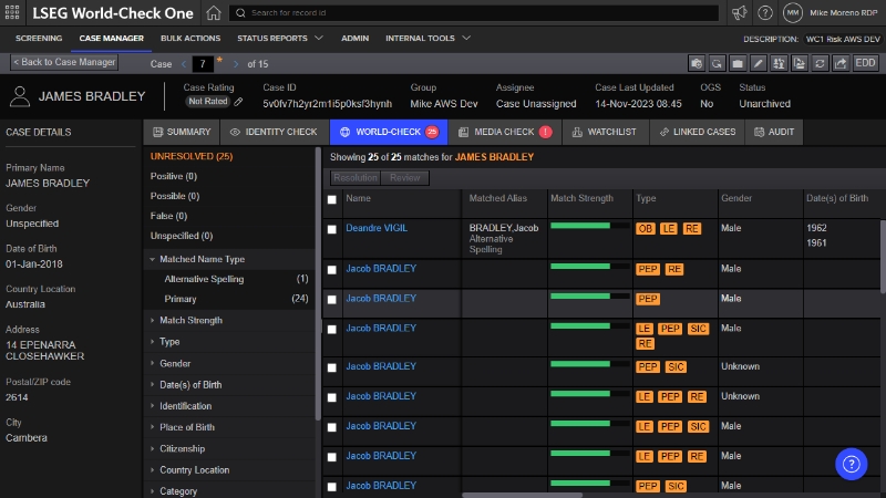 KYC 検証・顧客スクリーニングのための World-Check One プラットフォーム | LSEG